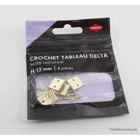 Crochet tableau delta 12mm 4 pièces