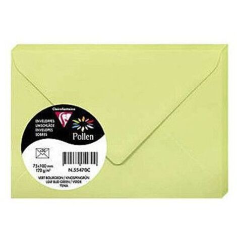 Enveloppe - CLAIREFONTAINE - Pollen - 120g - 75x100mm - Vert bourgeon ...