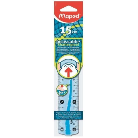 MAPED Règle plate incassable - 15 cm