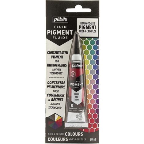 Colorant pour résine - PEBEO - 20 ml - Rouge - Pigment liquide - Prêt-à ...