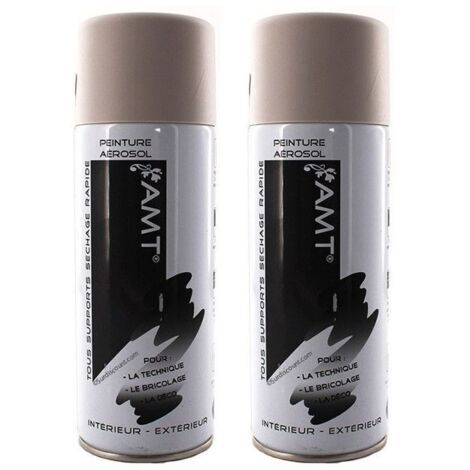 Peinture Acrylique en Spray - AMT - Bombe de Peinture - Lot de 2 - Gris ...