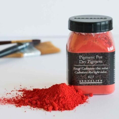 Pigment pour création de peinture - pot 90 g - Rouge de Cadmium clair ...