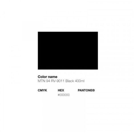 Bombe de peinture - MONTANA COLORS - MTN 94 - Noir mat Ral 9011 - 400ml ...