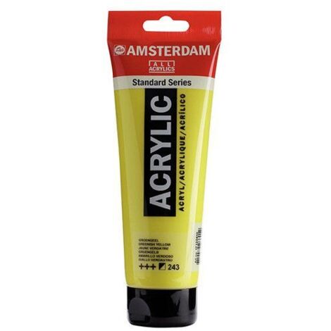 Peinture Acrylique en tube - Jaune verdâtre - 243 - Amsterdam - 250ml