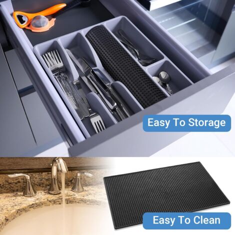 Tapis égouttoir - Tapis de bar - Tapis d'égouttage pour couverts - 45 x ...