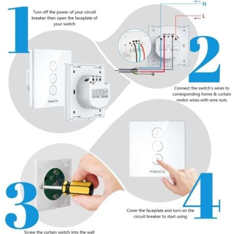 Interrupteur Volet Roulant WiFi, Volet Roulant Stores Commutateur WiFi ...