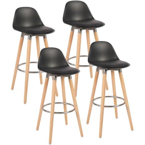 Box and beyond - Lot de 4 Tabourets de Bar - Hauteur 91 cm - Bois ...