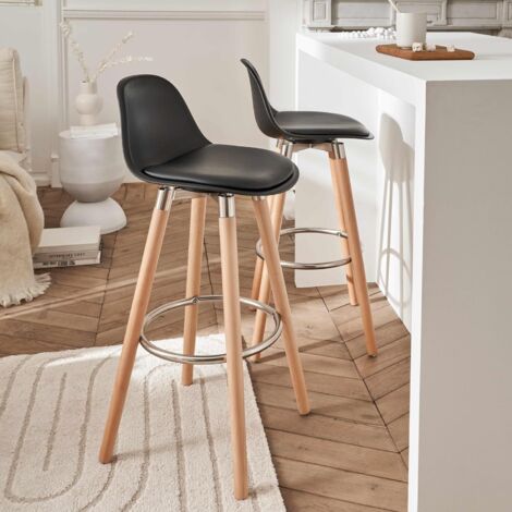 Box and beyond - Lot de 4 Tabourets de Bar - Hauteur 91 cm - Bois ...
