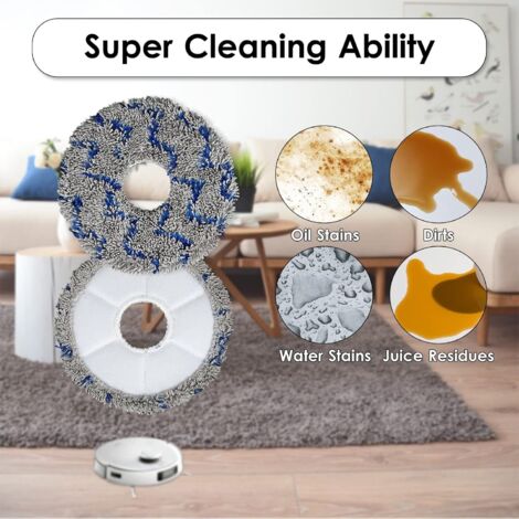 (10 Stück) waschbare und wiederverwendbare Wischpads für ECOVACS DEEBOT ...