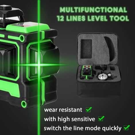 Livella laser, strumento di livellamento laser multifunzionale 3D a 12 ...