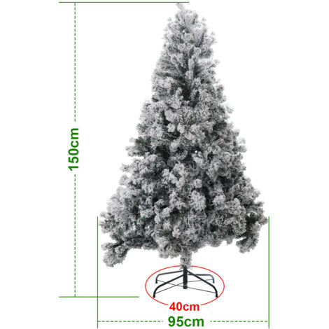 Randaco Árbol de Navidad Abeto Agujas con soporte Flocaje Exterior ...