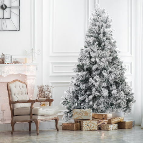 Randaco Árbol de Navidad Abeto Agujas con soporte Flocaje Exterior ...