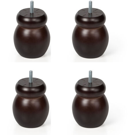 4un. Pata sofá pie mueble en madera de haya natural lacada con barniz ...