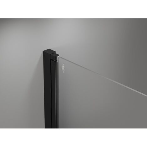 Mexen Mist mampara de ducha de 2 hojas derecha 90 x 150 cm, cuadr铆cula negra, negro - 8A9-090 ...