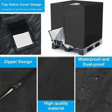 DWcouple Abdeckplane für 1000L IBC-Tank, 420D Wassertank Deckel, Anti ...