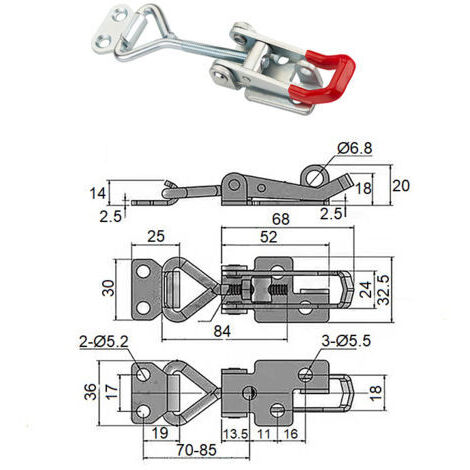 2er Set SOTECH Spannverschluss M6 (Haltekraft 220kg, abschließbar ...