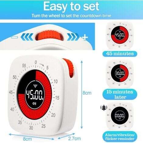 Digitaler visueller Timer mit Farbbildschirm, 60-Minuten-Countdown ...