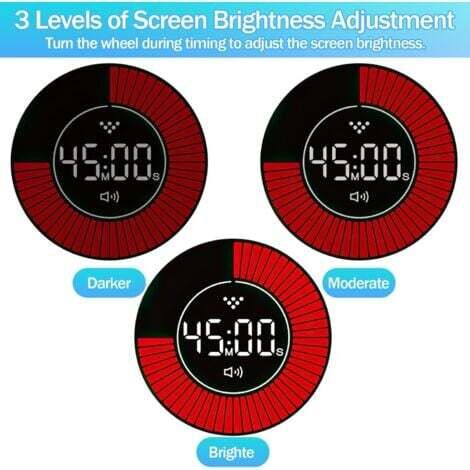 Digitaler visueller Timer mit Farbbildschirm, 60-Minuten-Countdown ...