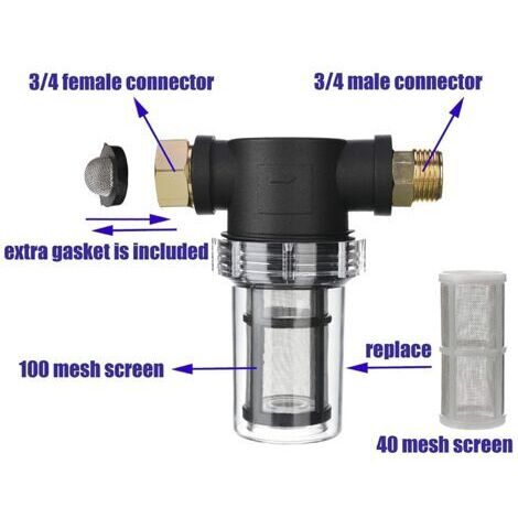 Gartenschlauchfilter für Hochdruckreiniger-Wassereinlass, Inline ...