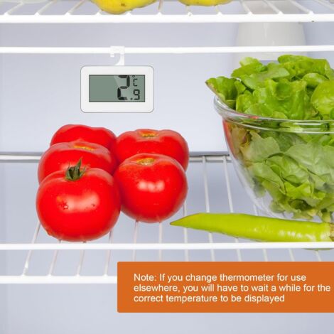 2 Mini Thermometer Digital für Kühlschrank und Gefrierschrank mit Frost ...