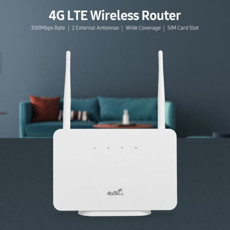 4G-WLAN-Router, LTE-CPE-Router, 300-Mbit/s-WLAN-Router mit 2 externen ...