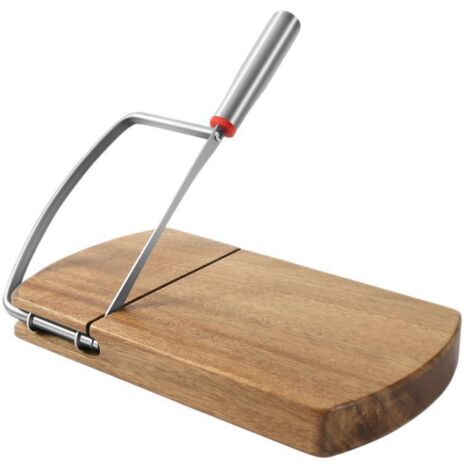 Cheese Slicer, Wooden Cheese Cutter, Multifunctional Cheese Wire Cutter ...