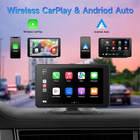 Écran Carplay portable sans fil pour voitures, écran tactile 4K HD A ...