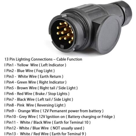 13-polige Steckdose, 12 V, 13-polige Steckdose für Anhängerkupplung, N ...
