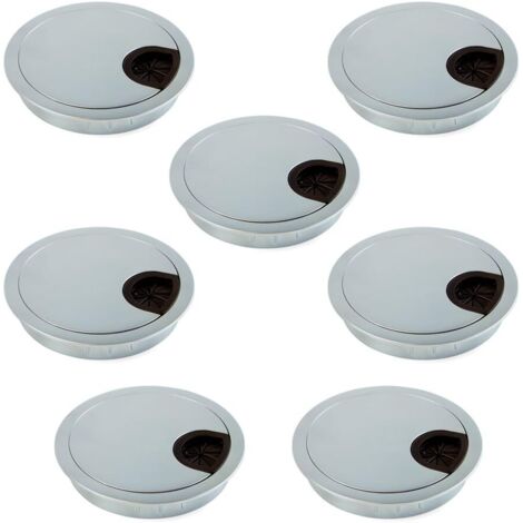 Set di 3 passacavi rotondi da incasso diametro 80 mm per scrivania in ...