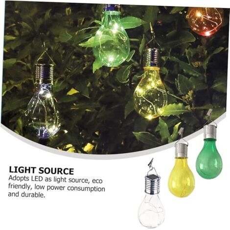 5 bombillas LED solares colgantes al aire libre impermeables bombillas ...
