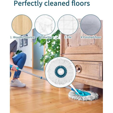Paquete de 2 cabezales de repuesto para mopa de disco Clean Twist, mopa ...