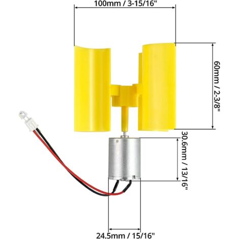 Generador de Electricidad Eólico,0.55W 5.5m/s Mini Generador de ...