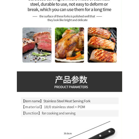 Tenedor para trinchar, tenedor de carne de acero inoxidable, tenedores ...