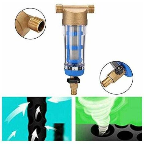 Prefiltro de retrolavado, filtro de agua para toda la casa, interfaz de ...