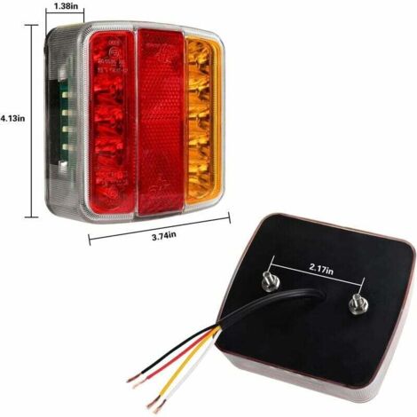 2 unidades de luces traseras para remolque de 26 LED y 12 V, con ...