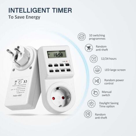 Programmatore di prese elettriche e digitali, presa programmabile con ...