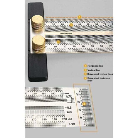 Règle T de Menuiserie Haute Précision Outil de Traçage pour Travail du ...