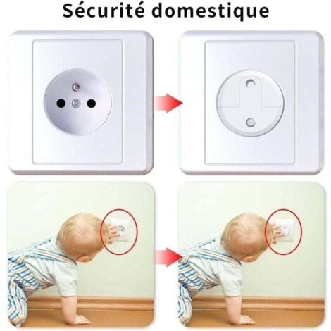 20 Pièces Cache Prise Sécurité Enfants Amovible Nouvelle Génération ...