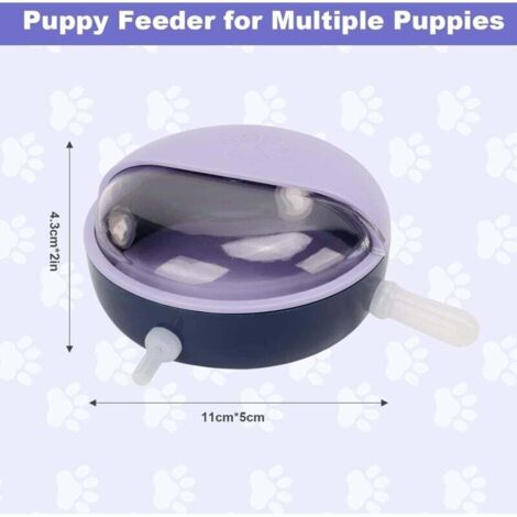 Mangeoire Allaitement Chiot Chatons Lapins 5 Tétines Silicone Violet ...