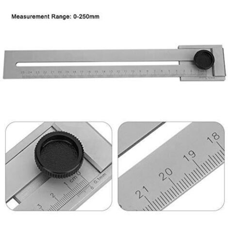 Trusquin de Traçage Métallique 0-250mm Précision 0.1mm Règle de ...