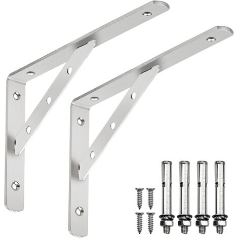 2 staffe triangolari a 90 gradi in acciaio 245 mm x 150 mm, staffe per ...