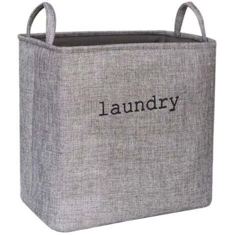 Panier à linge pliable en tissu - 35 litres, avec poignée - convient ...