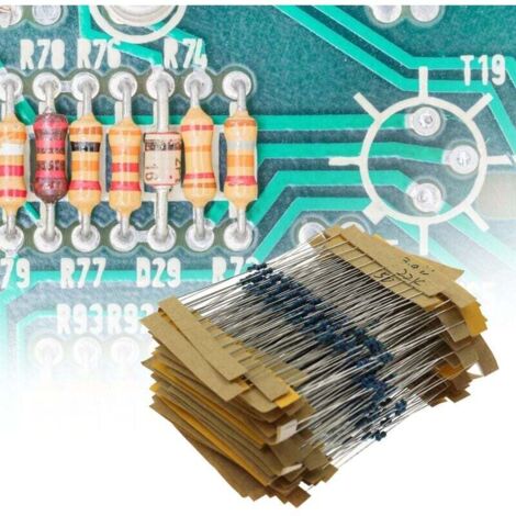 Kit Résistance 640 Pièces 1/6W 1% 1 Ohm à 10 MΩ Haute Précision Film ...