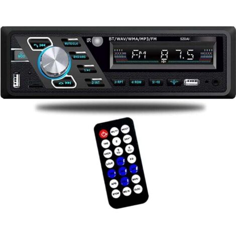 Autoradio 24V Bluetooth Stéréo MP3 Appels Mains Libres FM Ports USB TF ...