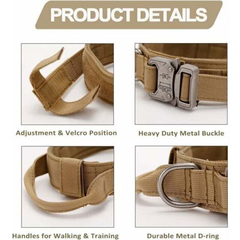 collares tácticos para perros + 2 velcros reflectantes, collar ...
