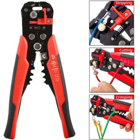 Pince à dénuder auto-ajustable 5 en 1, pince à sertir multifonctionnelle, peut être utilisée ...