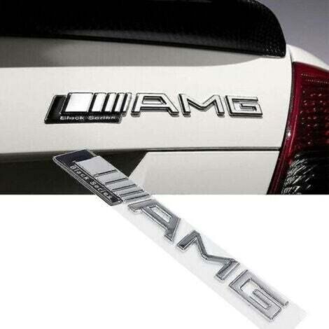 Black Series Amg Chrome Boot Trunk Emblem Badge Stick On For All ...
