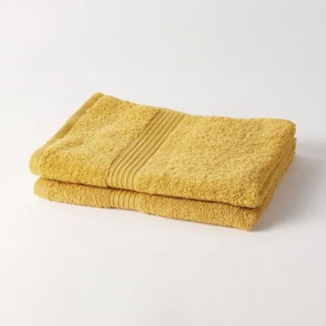 Essential - Lot de 2 serviettes de toilette 120x60 cm 100% Coton ...