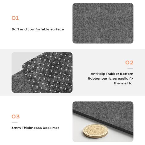 Sous-main en Feutre,Tapis de Bureau en Feut, Support pour Ordinateur ...