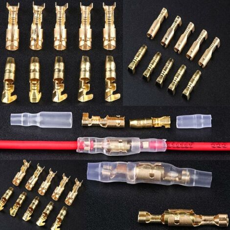Laiton Bullet Connecteurs Kit, 360PCS 3.9mm Bullet Terminal Connecteur ...
